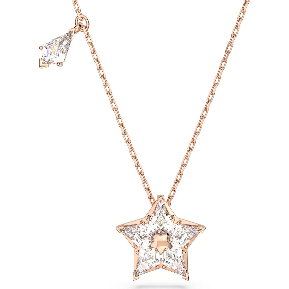 Swarovski Constella pendant, Round cut, Pavé, White, Rose gold-tone ...